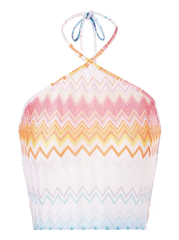 Missoni Zigzag Halterneck Crop Top - Multicoloured