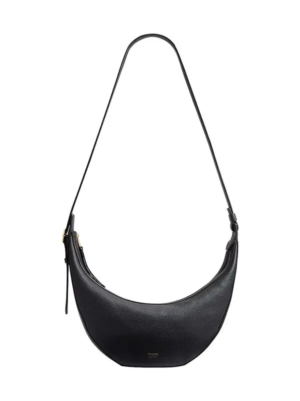 Khaite Augustina Small Zip Calfskin Crossbody Bag - Black