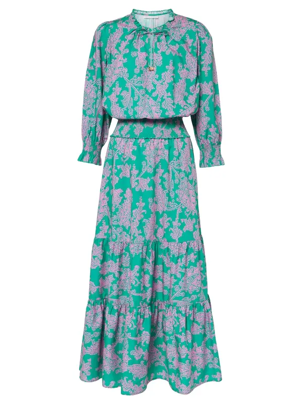 Heidi Klein Santa Rosa Paisley Cotton-blend Maxi Dress - Multicoloured