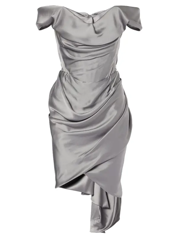VIVIENNE WESTWOOD Bridal Nova Cora Satin Corset Dress - Silver