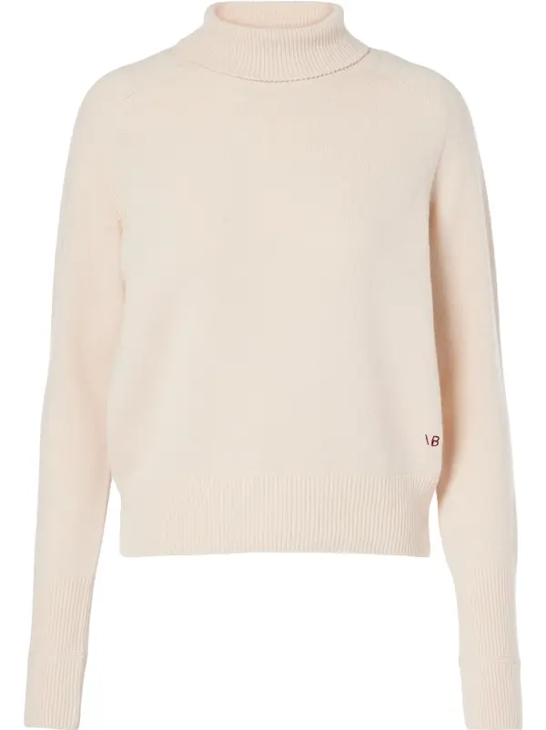 Victoria Beckham Wool Turtleneck Sweater - White