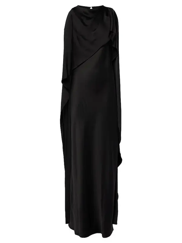 Simkhai Izel Satin Gown - Black