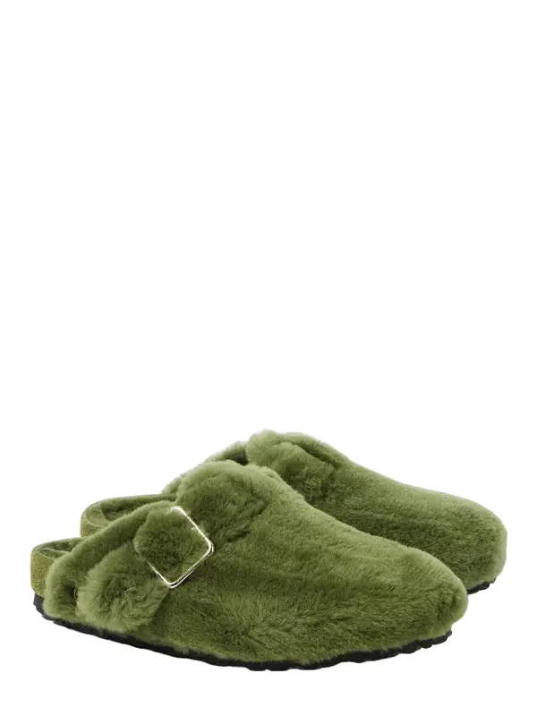 BIRKENSTOCK Boston Shearling Clogs - Green