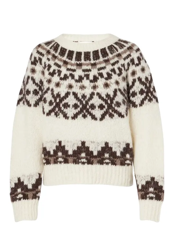 FRAME Fair Isle Alpaca-blend Sweater - Neutrals