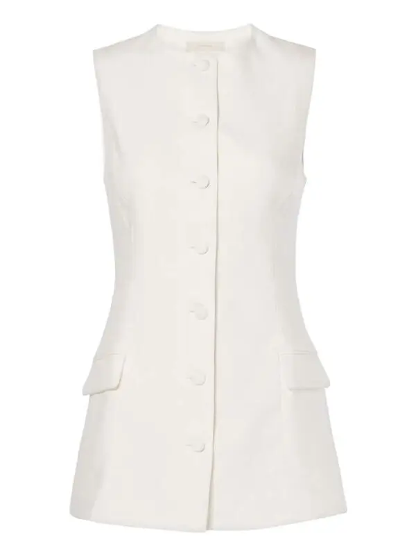 Faithfull The Brand Jane Linen Vest - White