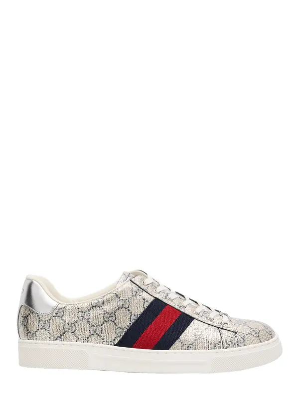 Gucci Shiny Gg Supreme Ace Sneakers - Miscblack