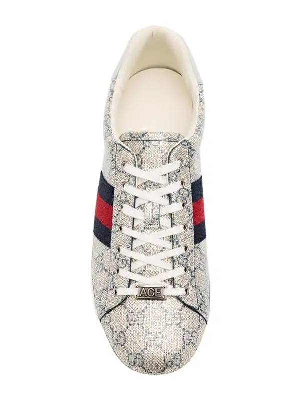 Gucci Shiny Gg Supreme Ace Sneakers - Miscblack