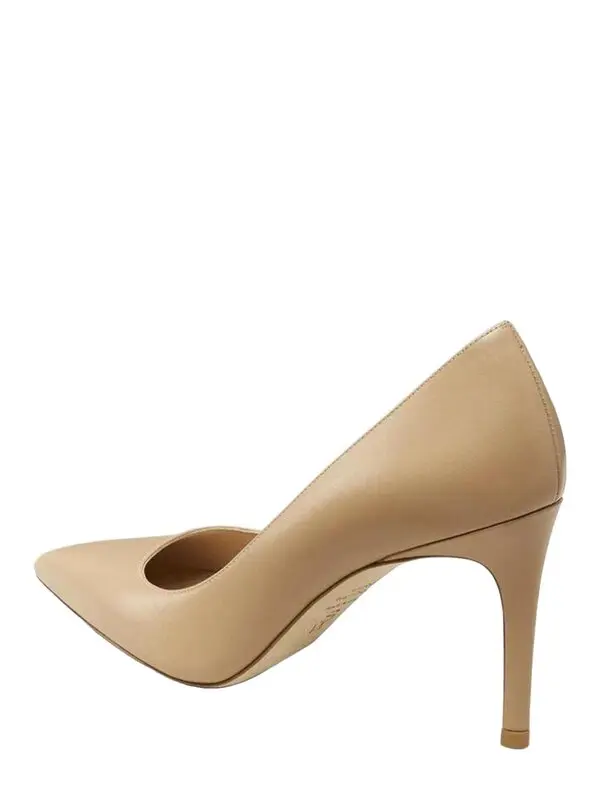 STUART WEITZMAN Power 85 Leather Pumps - Adobe