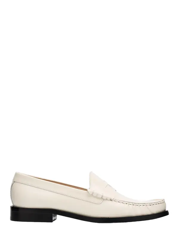 STUART WEITZMAN Lottie Penny Loafers - Cream