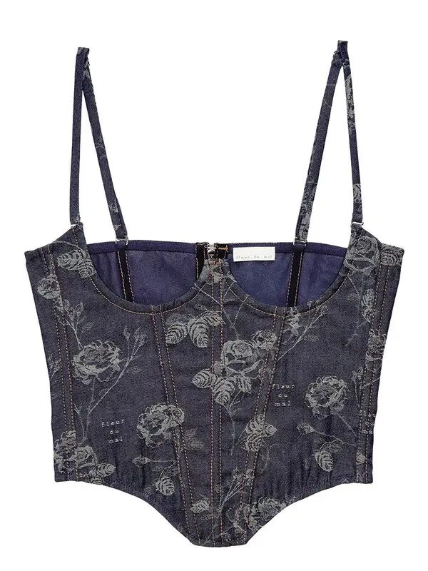 Fleur Du Mal Bustier - Floral Jacquard