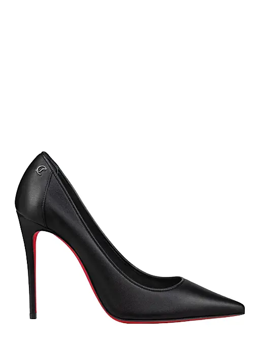 CHRISTIAN LOUBOUTIN Sporty Kate 100 Leather Heeled Pumps - Black