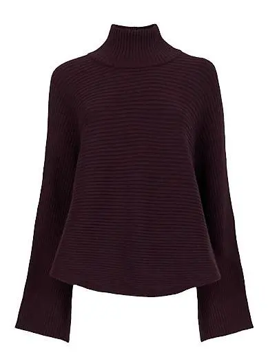 LEEM Relaxed-fit Wool-blend Jumper - Purple