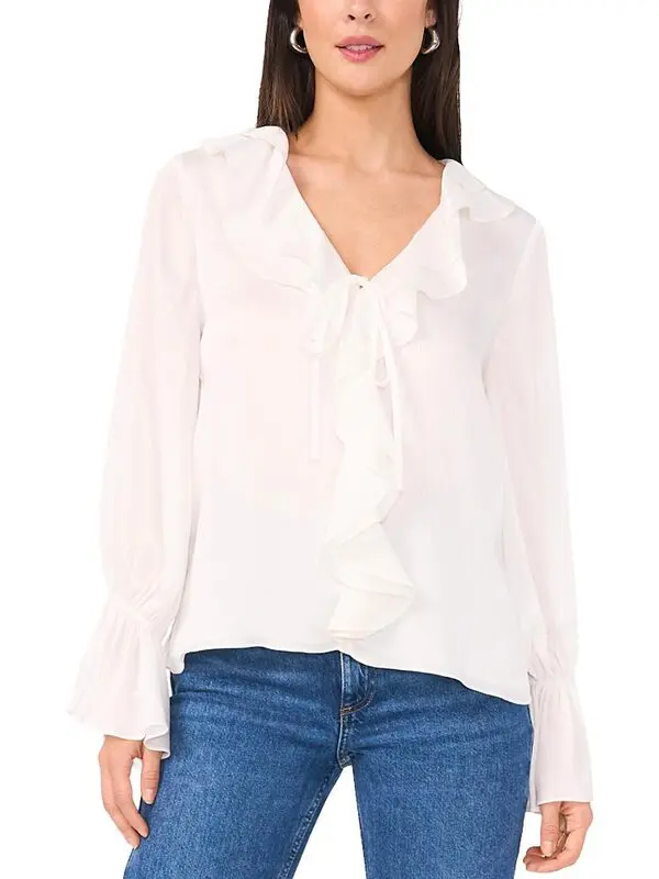 Vince Camuto Ruffled Top - New Ivory