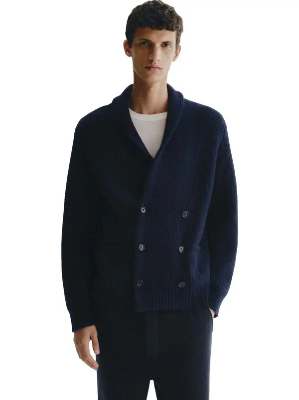 LISA YANG Lyle Cardigan Jacket - Navy