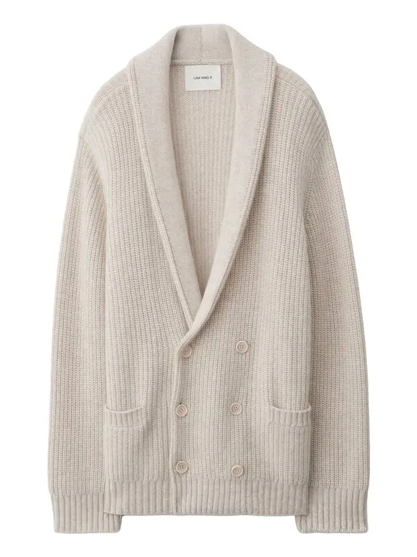 LISA YANG STORE Lyle Cardigan Jacket - Oyster