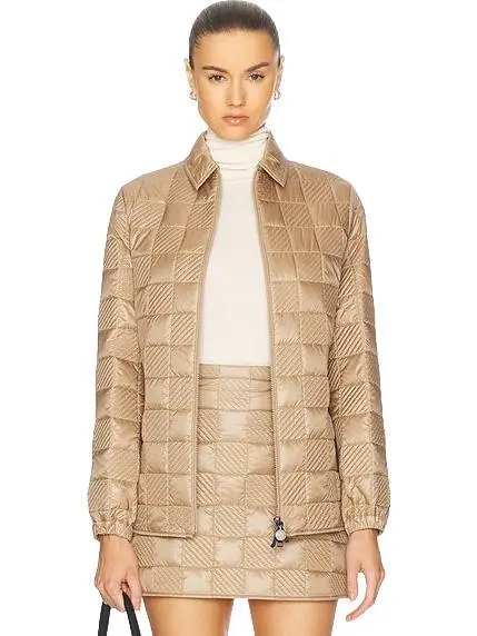 Moncler Zip-up Jacket - Tan