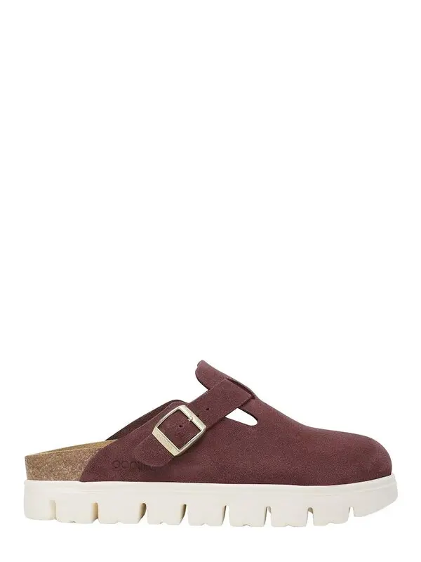 BIRKENSTOCK Boston Chunky Suede Clogs - Berry Crush