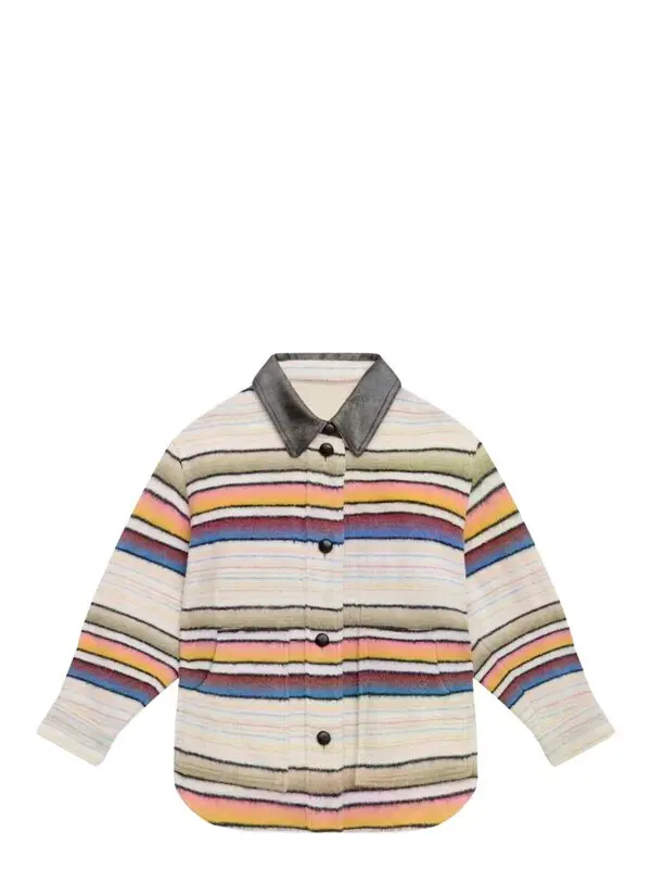 MARANT ETOILE Dayvi Striped Coat - Neutrals