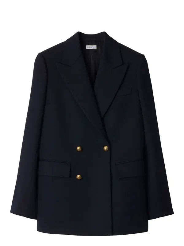 Burberry Wool Tailored Jacket - Blue