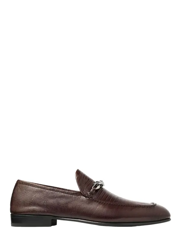 JIMMY CHOO Marti Reverse Loafers - Brown
