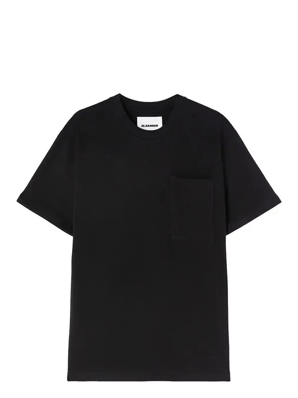 JIL SANDER Crew-neck Cotton T-shirt - Black