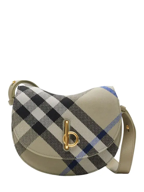 Burberry Check Pattern Shoulder Bag - Neutrals