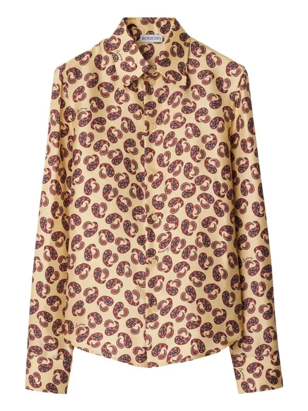 Burberry Paisley-print Silk Shirt - Neutrals