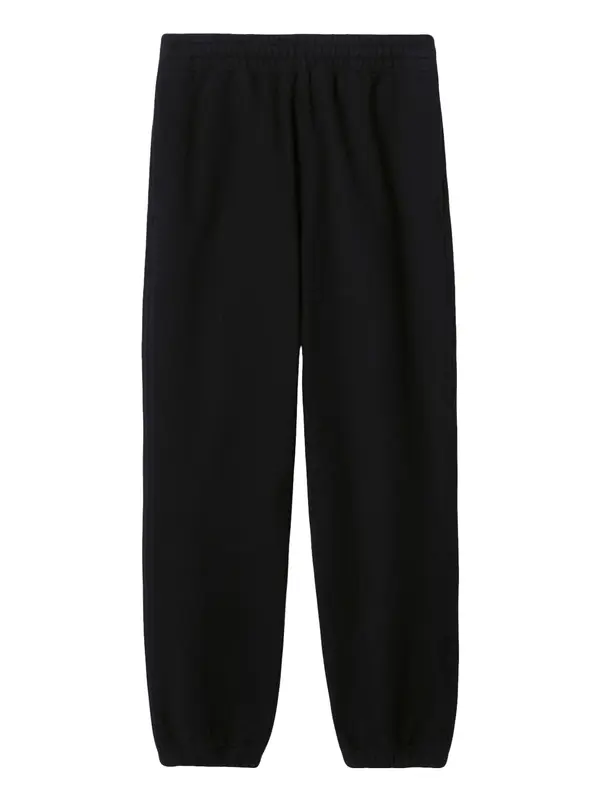 Burberry Checked Cotton Track Pants - Black