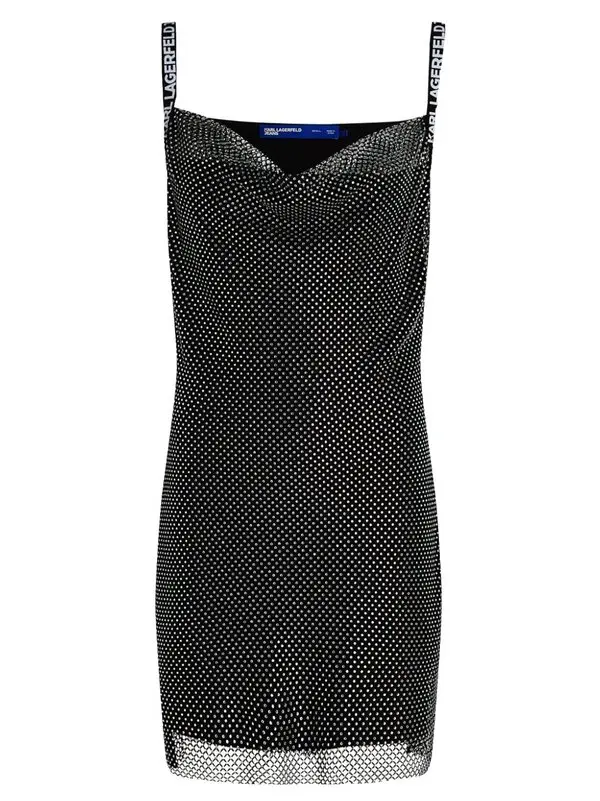 Karl Lagerfeld Crystal-embellished Dress - Black