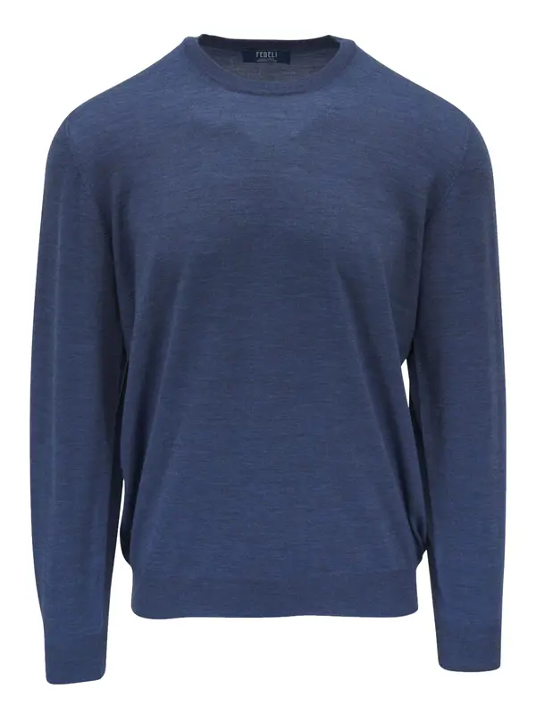 Fedeli Wool Jumper - Blue