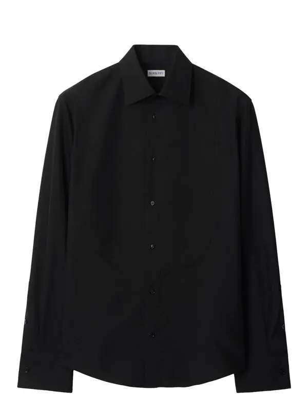 Burberry Cotton Tuxedo Shirt - Black