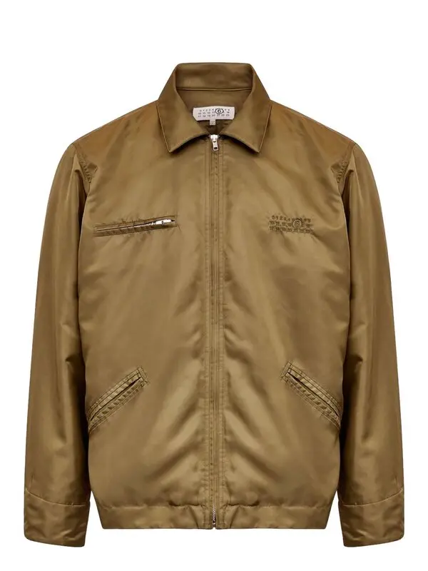 MAISON MARGIELA Numbers-motif Bomber Jacket - Brown