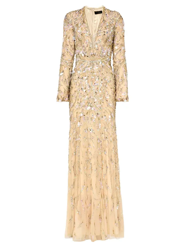 Jenny Packham Kaia Embellished Gown - Yellow