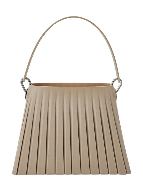 TOUCHLESS Pleated 3d-printed Shoulder Bag - Neutrals