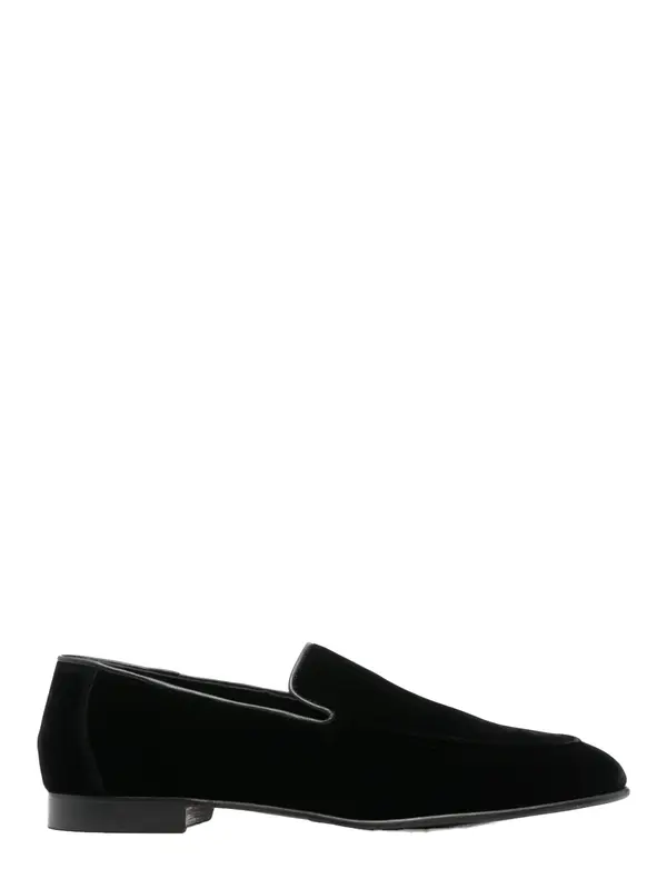 Canali Velvet Slippers - Black