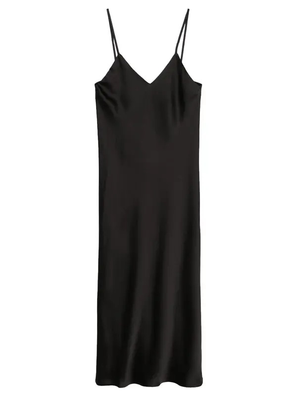 Norma Kamali Bias-cut Slip Midi Dress - Black