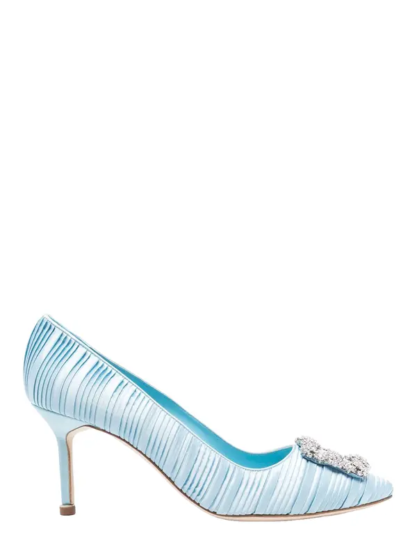 Manolo Blahnik 70mm Hangisi Pumps - Blue