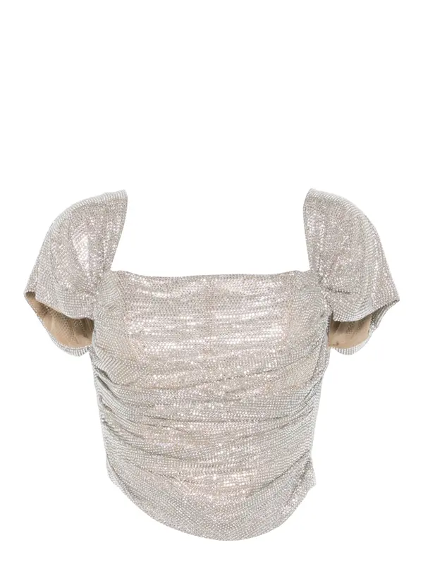 Giuseppe Di Morabito Crystal-embellished Top - Neutrals