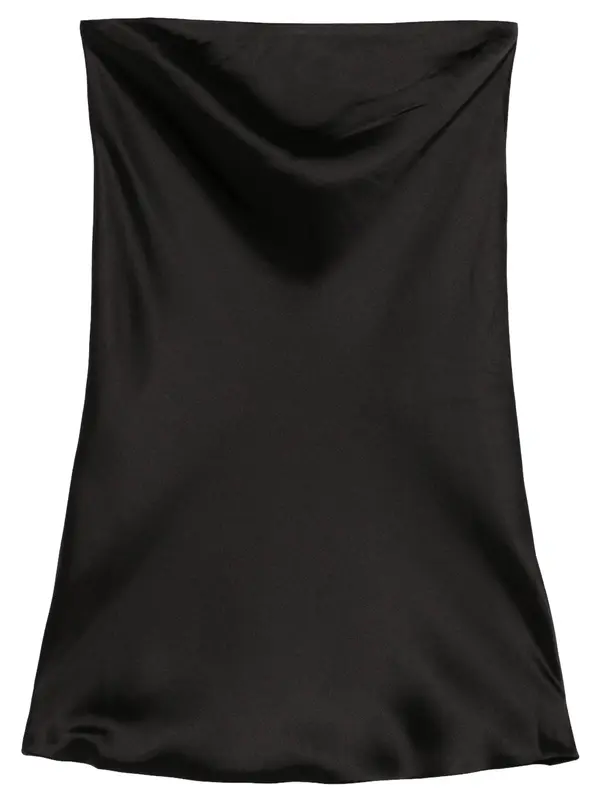 Norma Kamali Bias-cut Strapless Mini Dress - Black