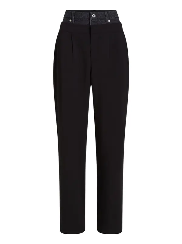 Karl Lagerfeld Double-waist Trousers - Black