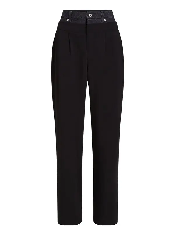 Karl Lagerfeld Double-waist Trousers - Black