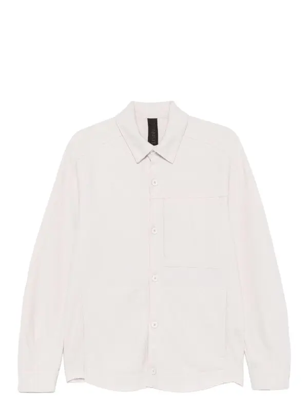 Transit Virgin Wool Button-up Overshirt - Neutrals