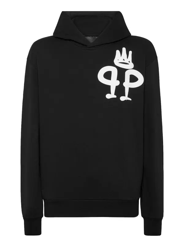 Philipp Plein King Cotton Hoodie - Black