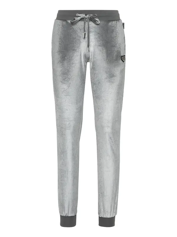 Philipp Plein Strass Skull Trousers - Grey