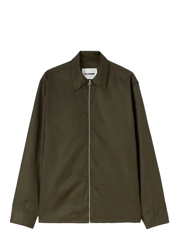 JIL SANDER Zip-up Shirt Jacket - Green