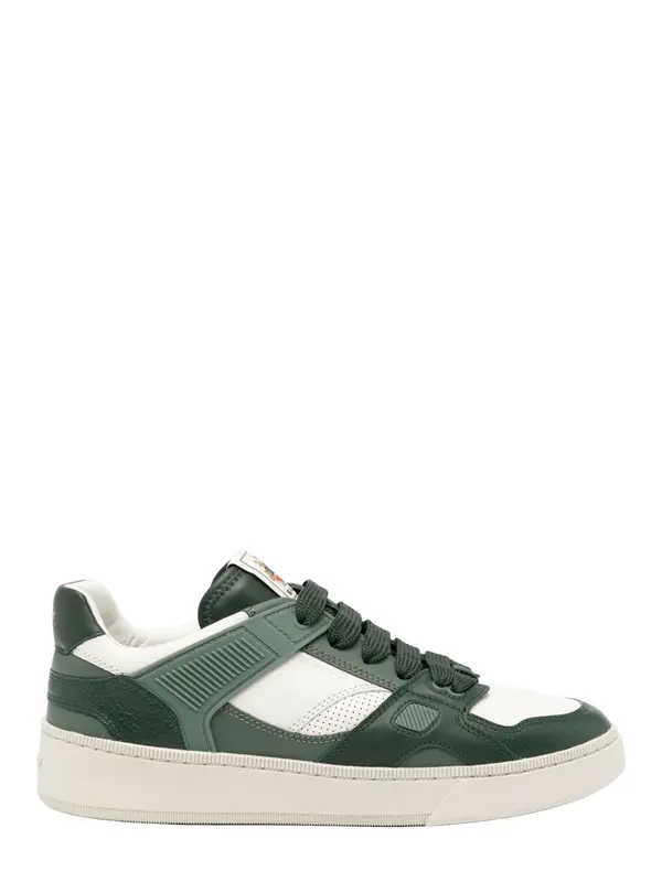 Bally Panelled Leather Sneakers - Green