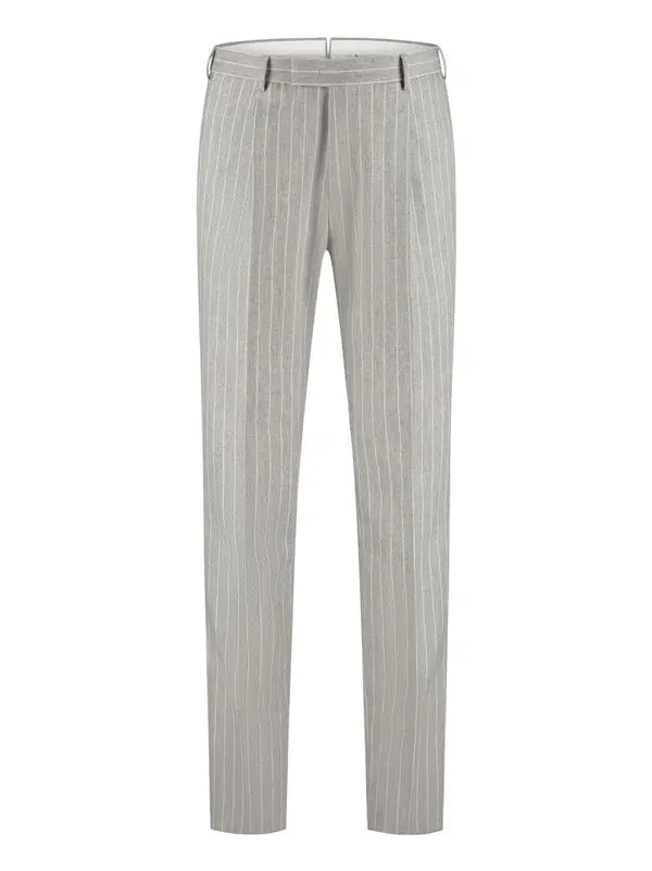 PT TORINO Striped Tailored Trousers - Grey