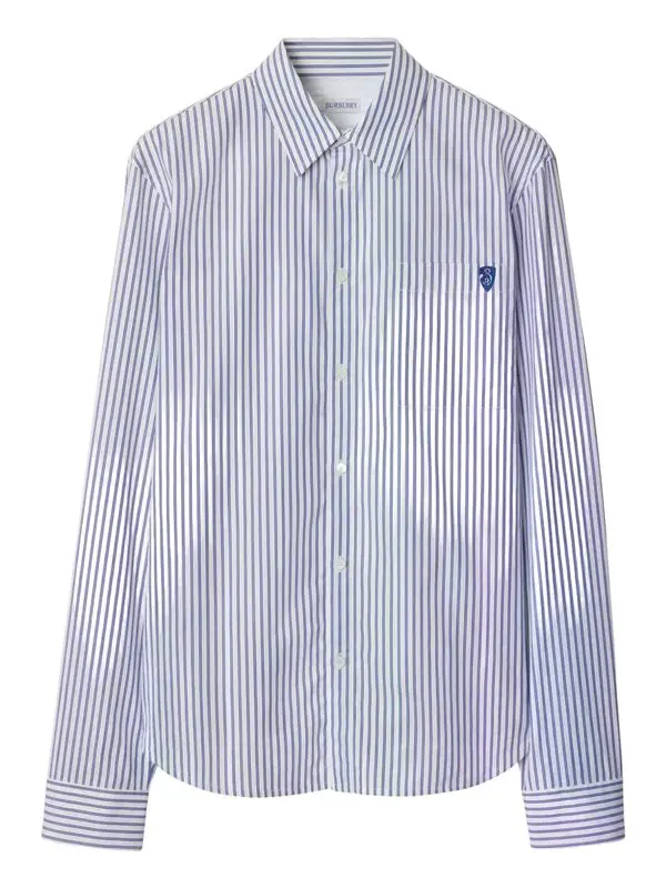 Burberry Striped Cotton Shirt - White