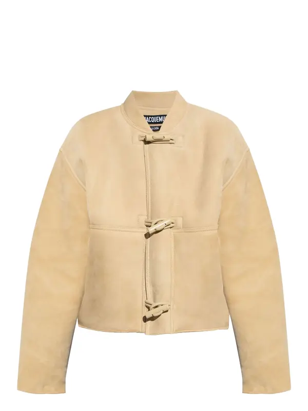 Jacquemus Telo Cropped Shearling Jacket - Neutrals
