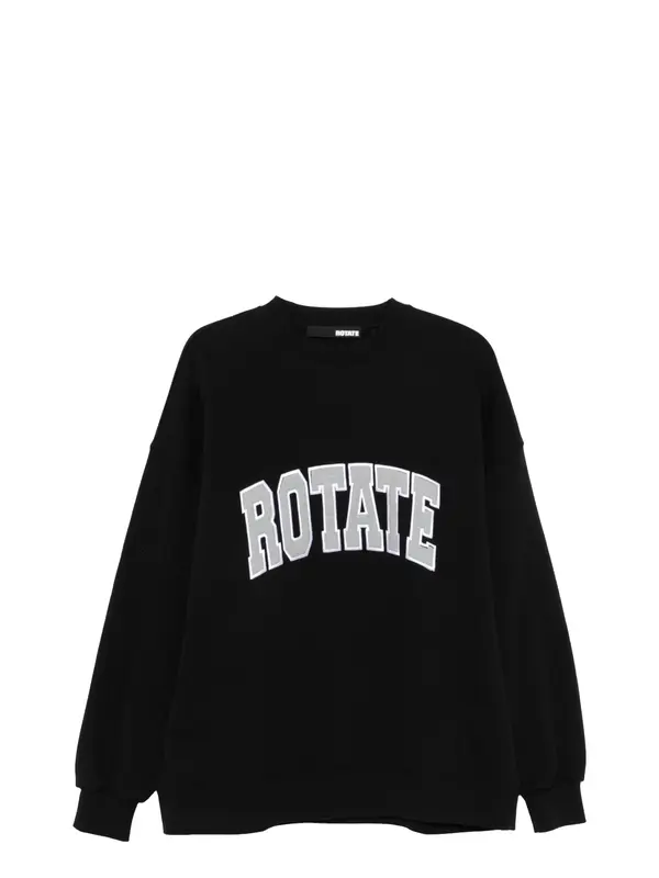 ROTATE BY BIRGER CHRISTENSEN Logo-embroidered Sweatshirt - Black